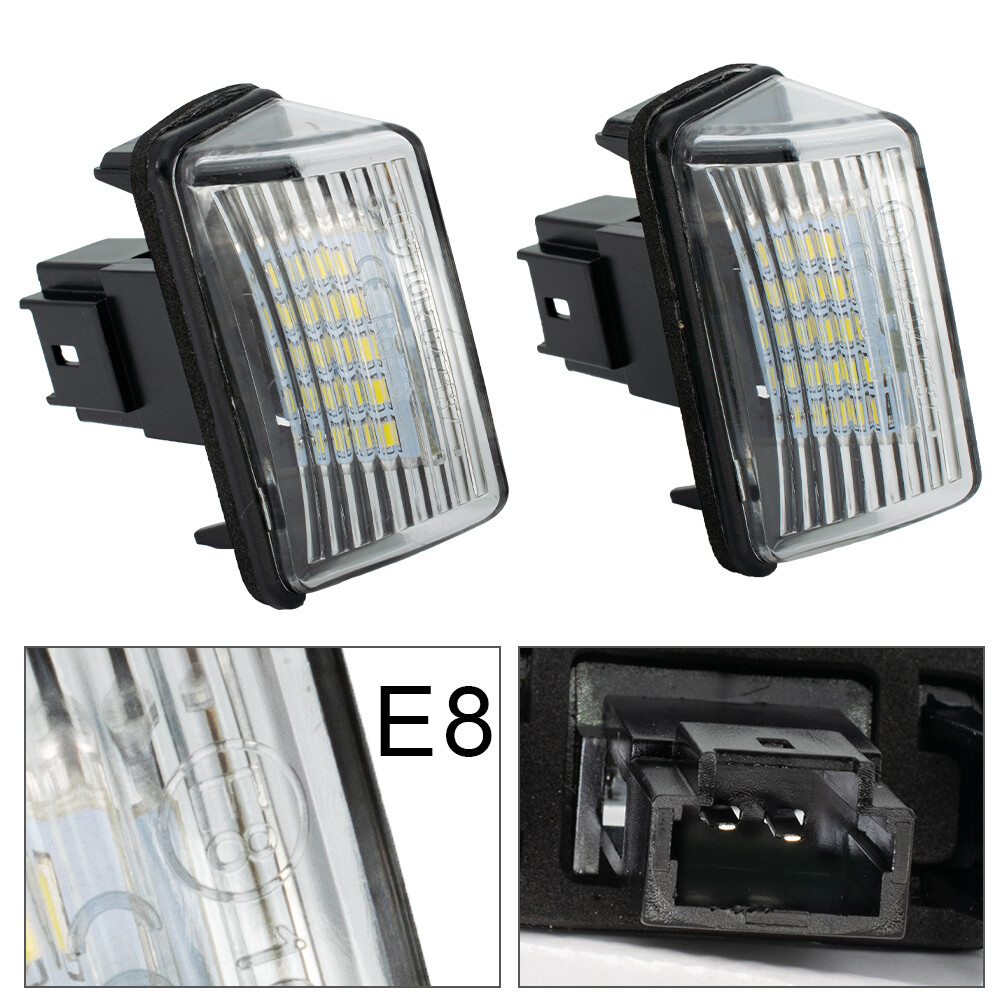 PAIR FOR Citroën C3 C4 C5 BERLINGO LED HID WHITE REAR NUMBER PLATE ...