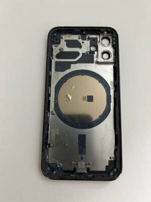 OEM iPhone 12 MINI Back Housing Glass Replacement Cover - Black White ...
