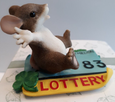 Charming Tails figurine I'm a Winner mouse lottery winner | eBay