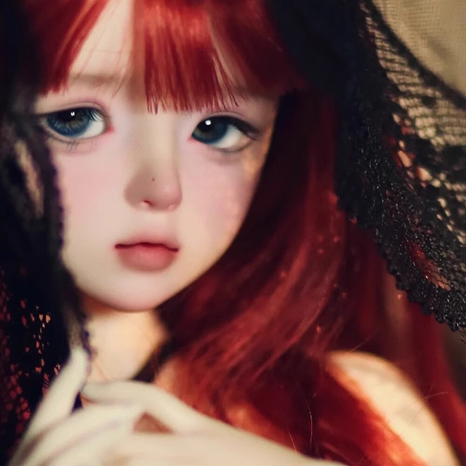 1/4 BJD Doll SD Resin Joint Bare Doll Pretty Girl with Face Makeup ...