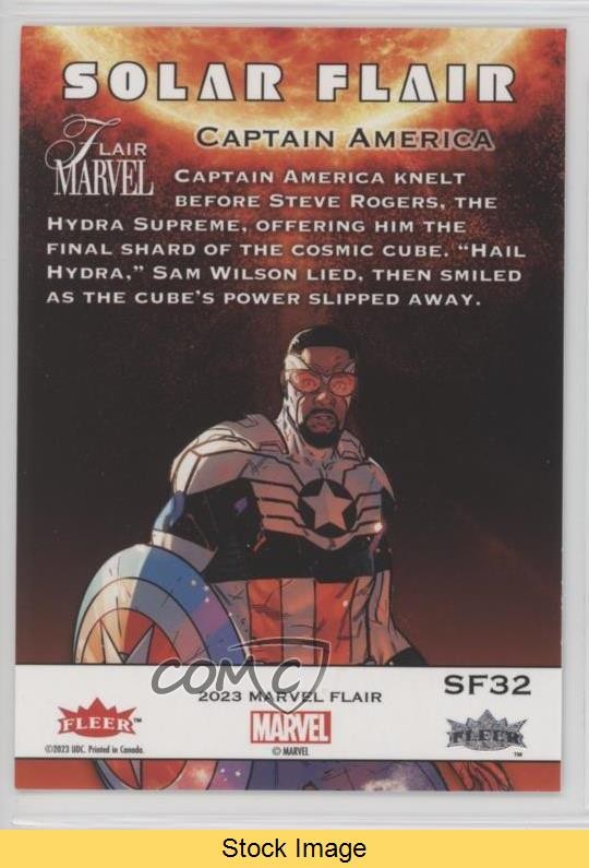 2023 Flair Marvel Solar Flair SSP Captain America #SF32 READ 1c22 | eBay