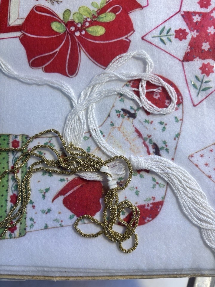 Set of 8 Vtg Holly Hobbie Snip & Stuff Christmas Ornaments Needle craft ...