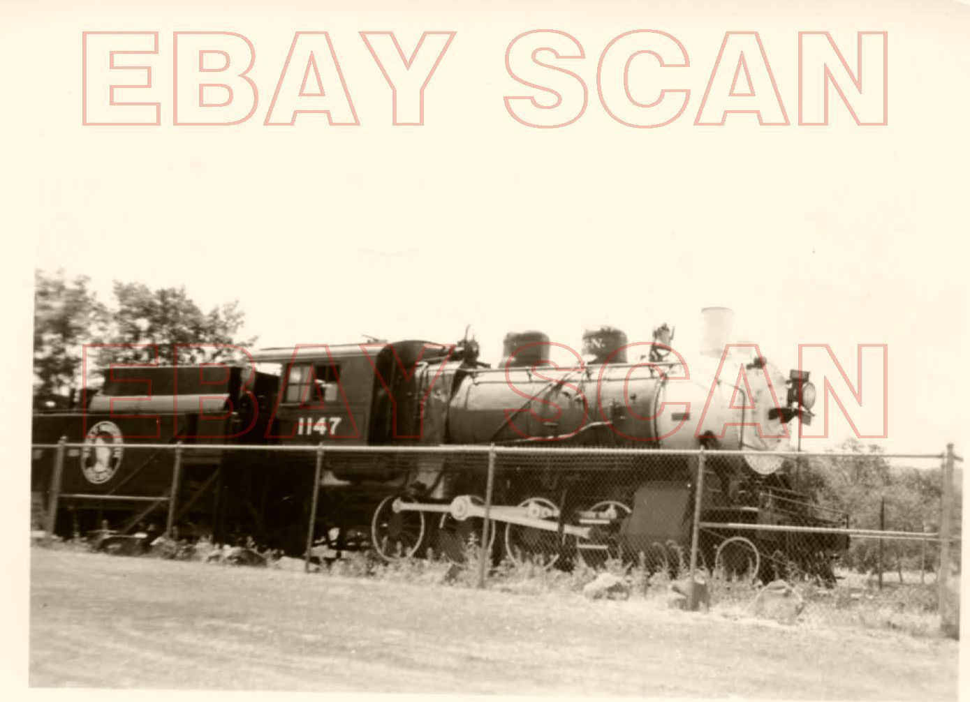 8F828 RP 1960s GREAT NORTHERN RAILROAD 2-8-0 LOCO #1147 WENATCHEE WA ON ...