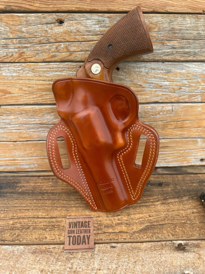 Galco CM126 Combat Master OWB Holster Brown Leather For S&W L Colt ...