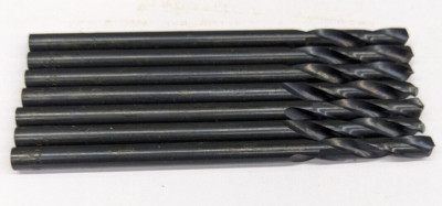 7 Jobber Length Drills Short Flute Wire Gauge Size #12 Black Oxide HSS ...
