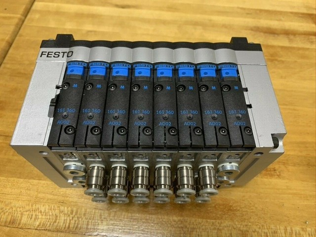 FESTO CPV14-V1 SOLENOID VALVE BANK WITH CPV14-GE-DN2-8 B218 | eBay