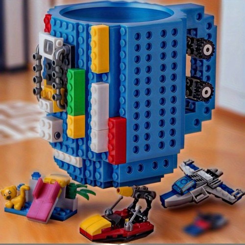 Building blocks coffee cup, creative building blocks DIY kids cup, kids ...