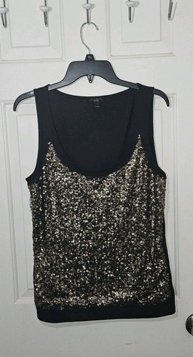 Vintage Y2K Talbots Gold Sequin Bling Tank Top Sz L Goth Chic Emo Whimsigoth | eBay