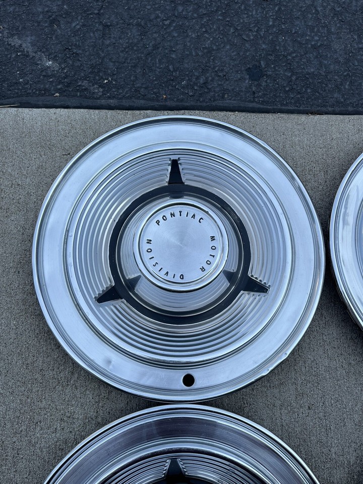 1962 Pontiac Bonneville Hubcaps 14” Catalina Wheel Covers set of 4 | eBay