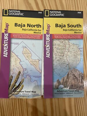Baja North And South. California/Mexico (Sheet Map, Folded ...