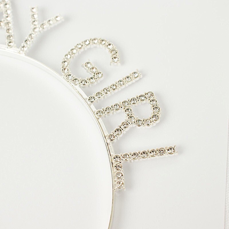 7" SILVER Metal Rhinestones Birthday Girl Tiara HEADBAND Events ...