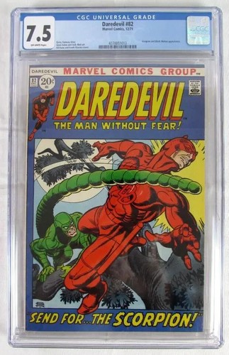 DAREDEVIL #82 CGC 7.5 1st SCORPION in title BLACK WIDOW Marvel 1971 | eBay