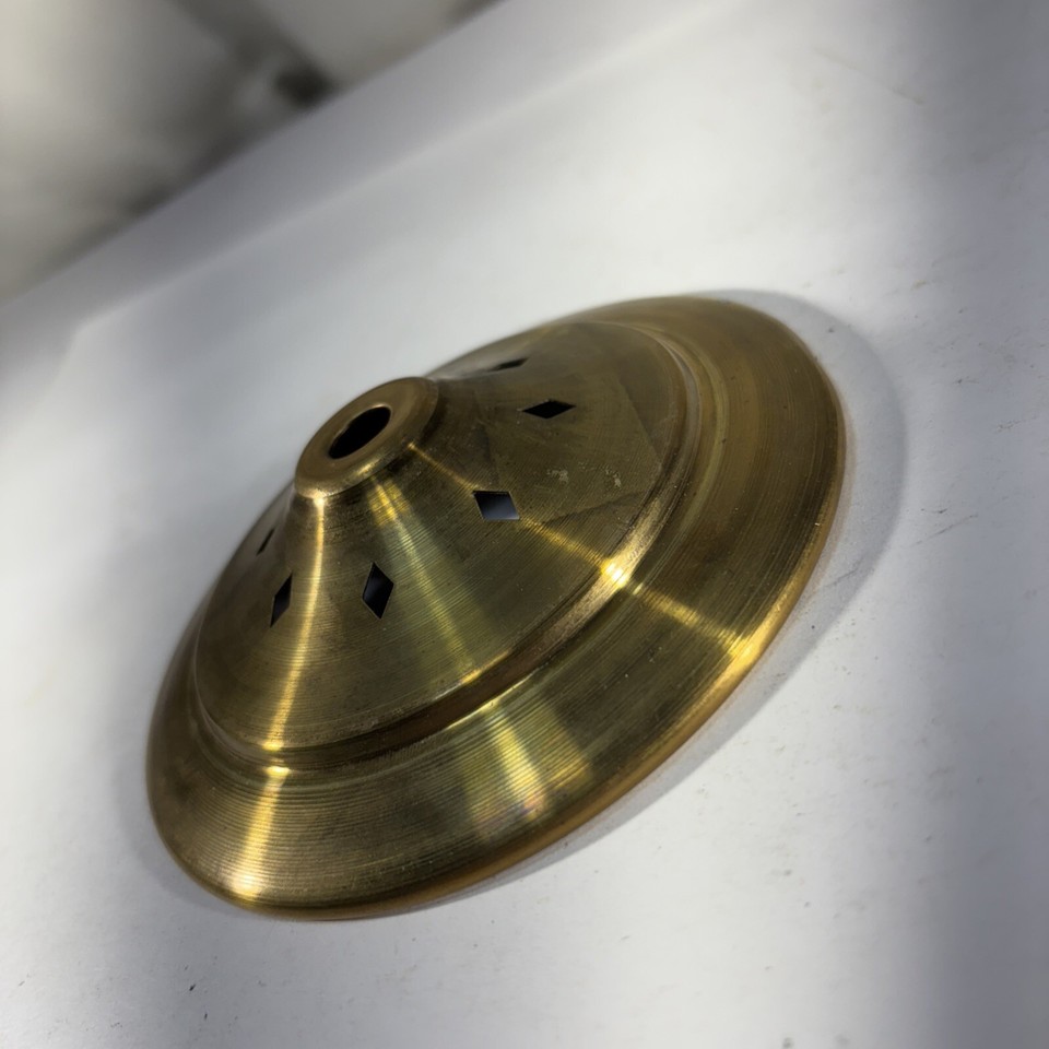 Vintage solid brass vented vase cap lampshade part G | eBay