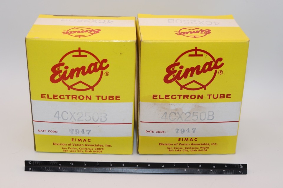 PAIR - EIMAC 4CX250B / 7203 - TRANSMITTING POWER TUBE - NEW OLD STOCK ...
