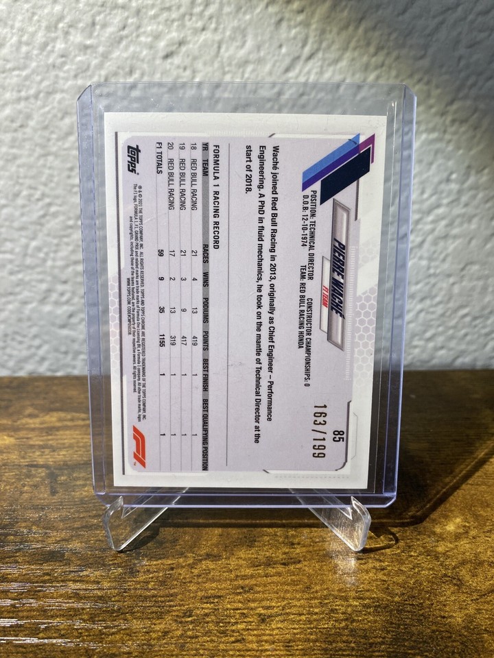 2021 Topps Chrome Sapphire Formula 1 F1 Crew Chartreuse /199 Pierre ...