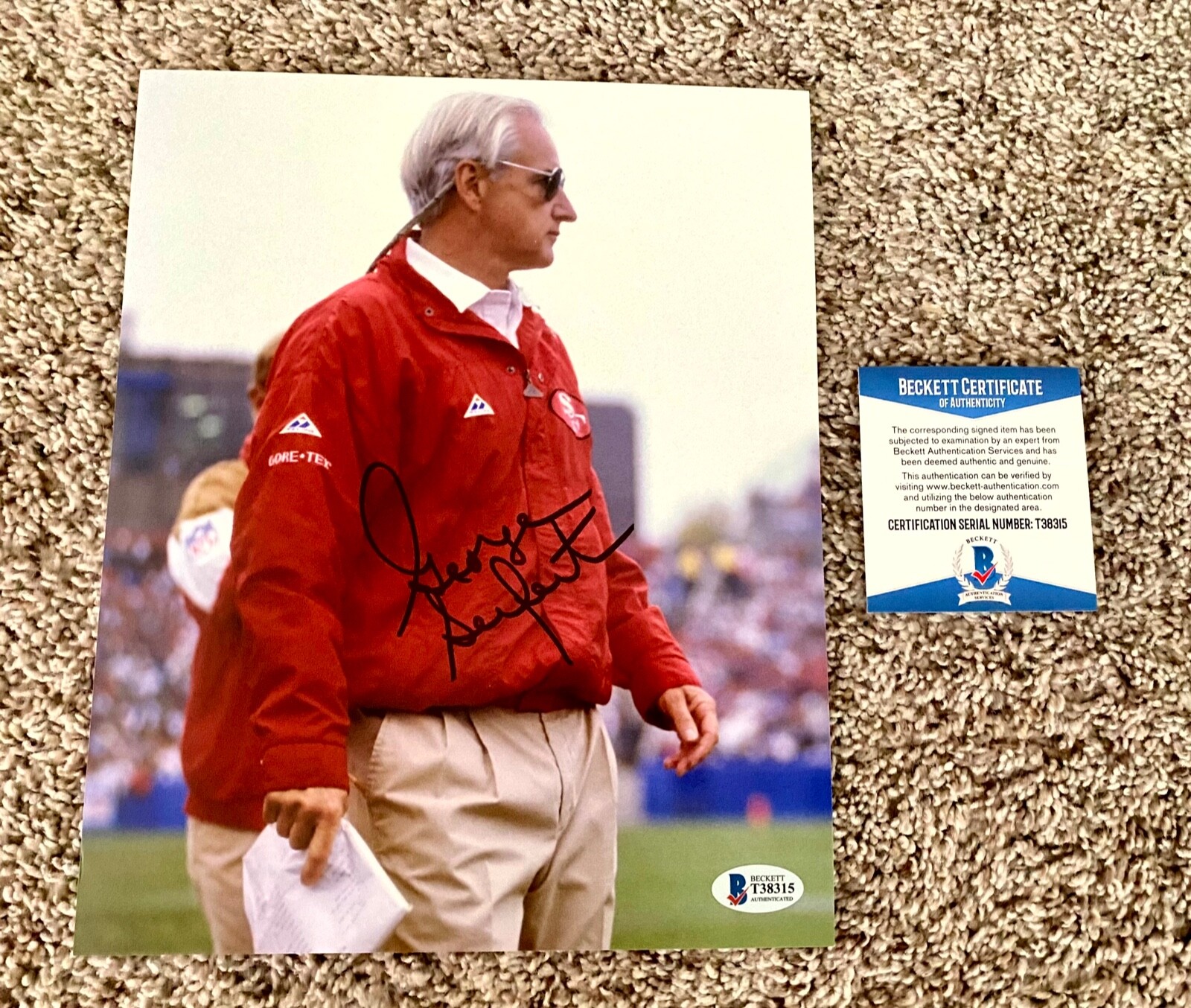 George Seifert San Francisco 49ers Super Bowl Coach Signed 8x10 Photo ...
