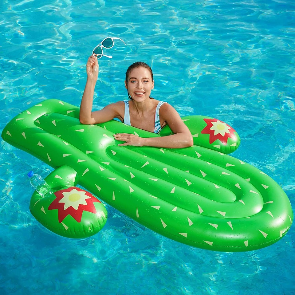 Inflatable Cactus Pool Float - Water Fun Floats for Swimming Pool ...