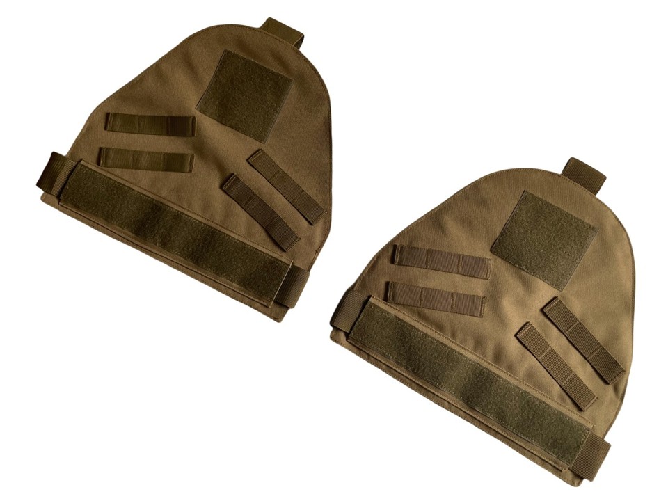 New Airsoft Molle SpecOps Shoulder Protector Pads+Molle Groin Pad Tan ...