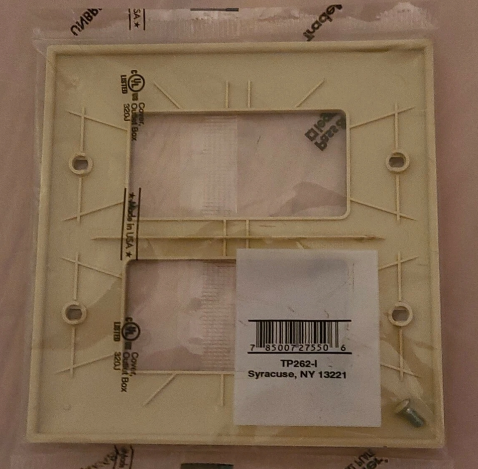 Pass & Seymour TP262-I IVORY 2 Gang 2 Decorator GFI WALLPLATE NIP | eBay