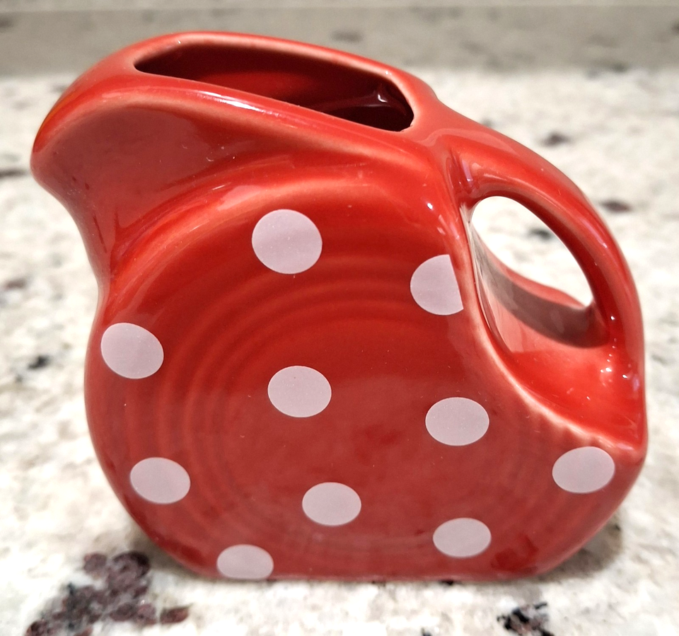 Fiesta Scarlet with White Dots - HLCCA Exclusive Mini Disk Pitcher 1st ...
