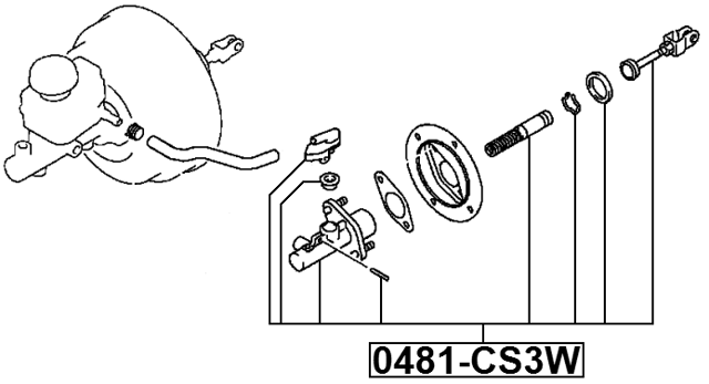 Master Clutch Cylinder Febest 0481-CS3W Oem MR491945 | eBay