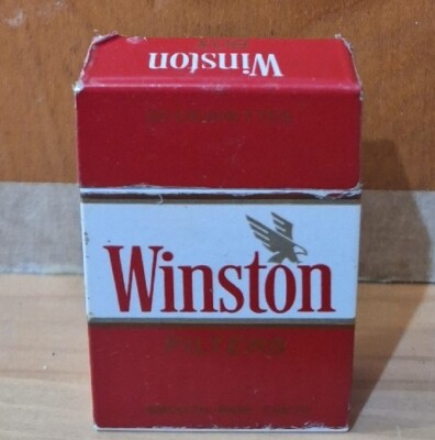 Vintage Winston Filters Cigarette Package Lighter, Red Pack, Tobacco ...