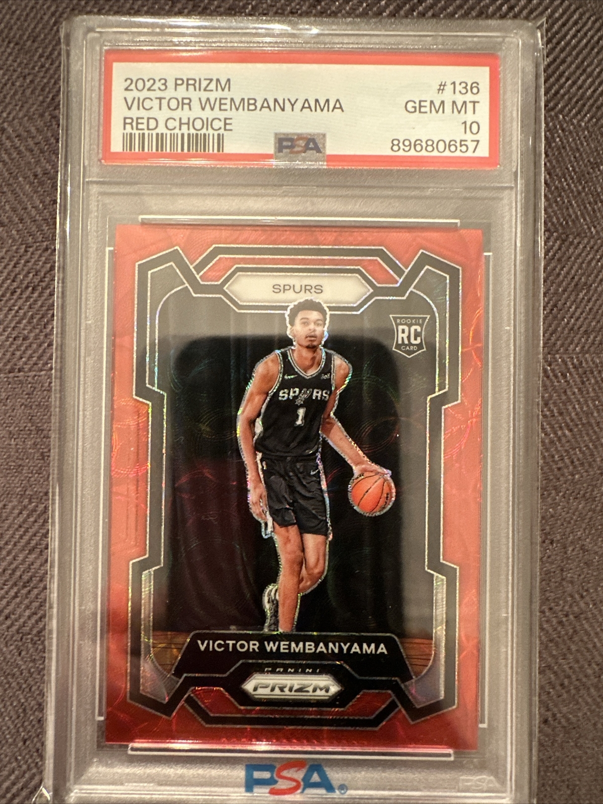 Victor Wembanyama 2023 Prizm #136 Choice Red /88 Price Guide - Sports ...