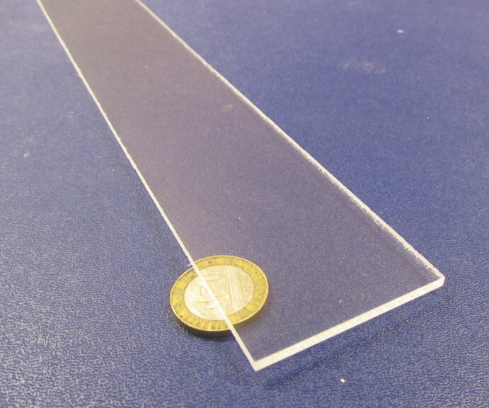 Polycarbonate Clear Bar 3/32" (.094") Thick X 2.00" Wide X 48" Long, 2 ...