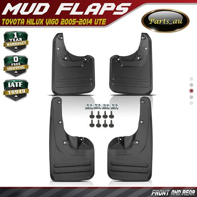 Front & Rear Mud Flaps Splash Guards Mudflap for Toyota Hilux Vigo 2005 ...