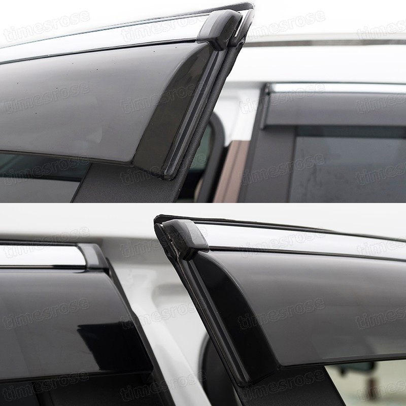 Front & Rear Window Visor Deflectors Vent Shade for Volkswagen Tiguan ...