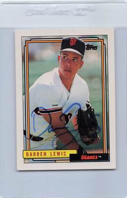1992 Topps #743 Darrin Lewis Giants Signed Auto *G3487 | eBay