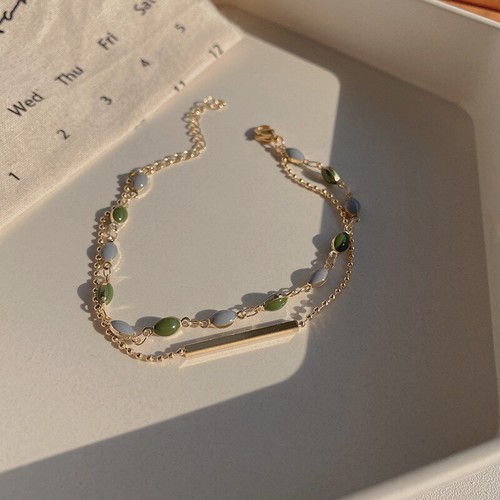 Retro Double Layer Bracelet Crystal Charm Bracelets | eBay Australia