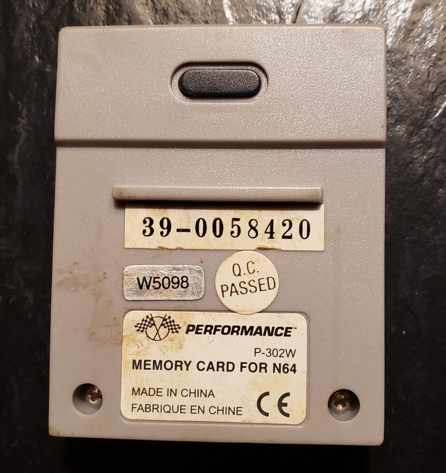 Nintendo 64 Memory Card Plus by Performance Controller P-302 (N64 ...