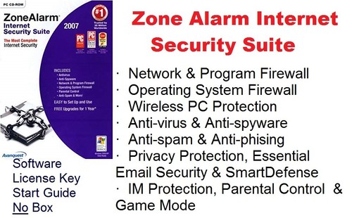 Internet Security Suite 2007 Antivirus & More Windows 2000 Pro/XP ZONE ...