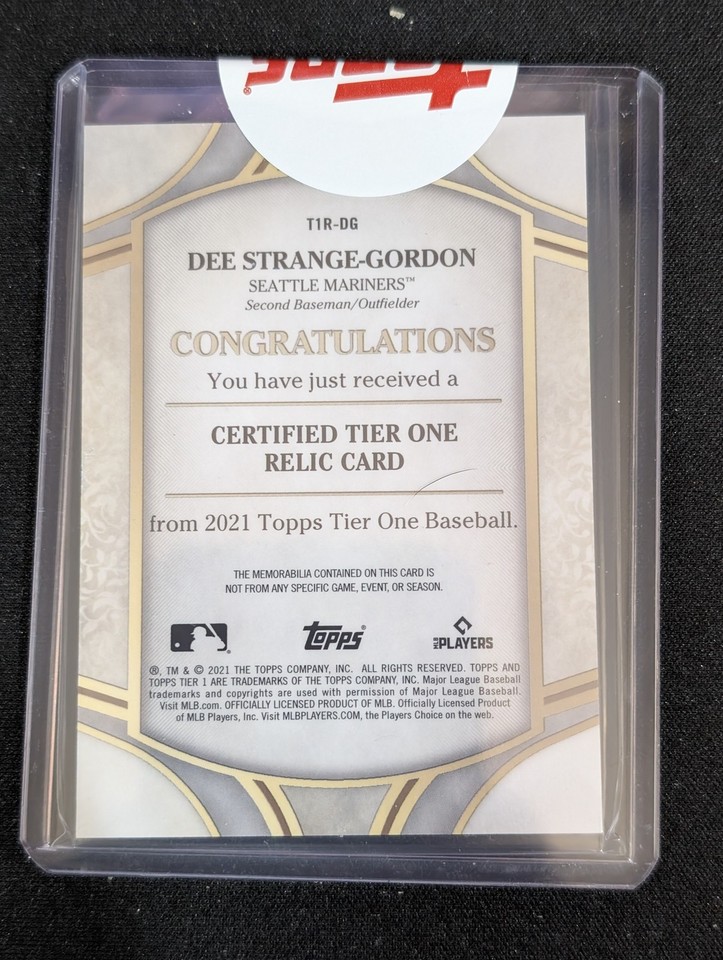 2021 Topps Tier One - Tier One Relics #T1R-DG Dee Strange-Gordon #/399 ...