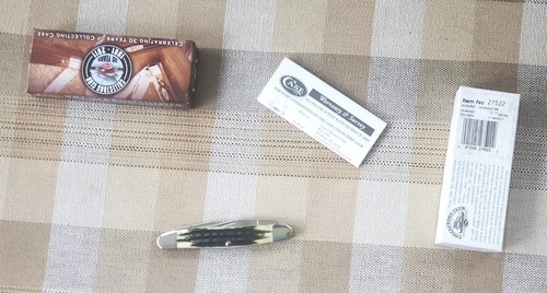 CASE XX COLLECTORS CLUB MUSKRAT KNIFE OLIVE GREEN APPLE BONE UNUSED w ...