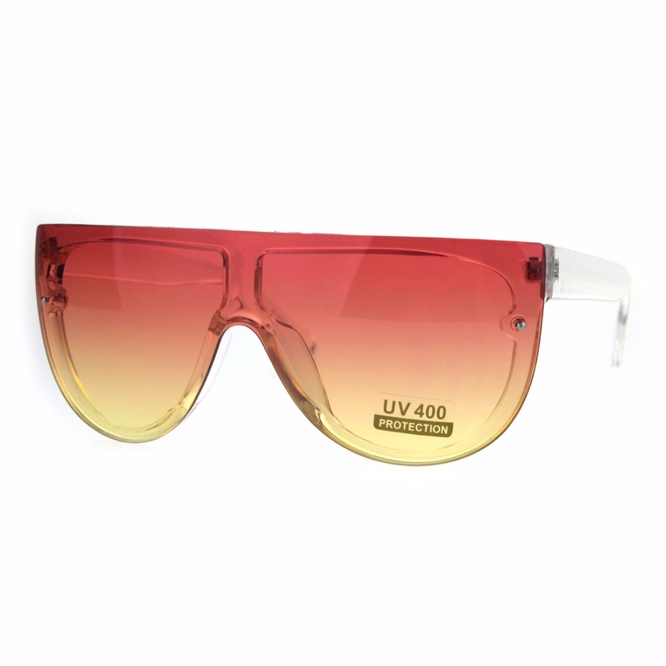 Oceanic Color Gradient Lens Flat Top Racer Retro Sunglasses | eBay