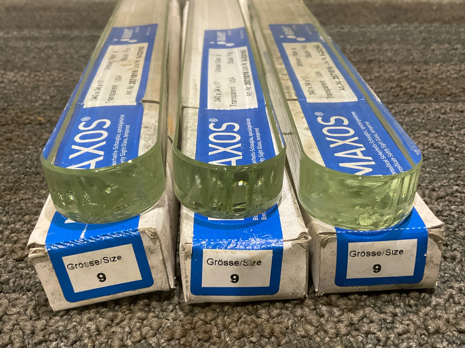 MAXOS AUER 9232192/2071816 BOROSILICATE SAFETY SIGHT GLASS 9 340X34X17 ...