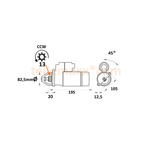 Starter For BUKH Marine DV10 DV20 DV24ME DV29ME DV36 DV48 AKS4031 ...