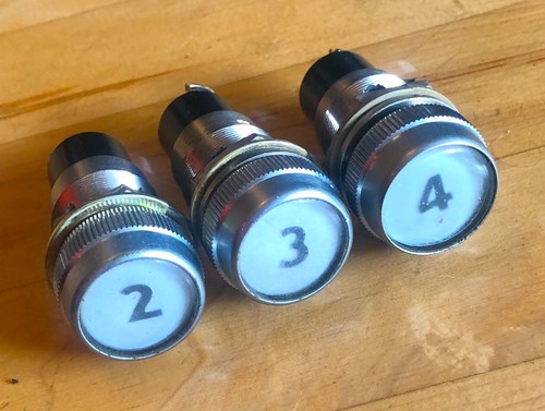 Vintage Glass 2 - 3 - 4 dash gauge panel lights SET Hot Rod Rat 1" rare ...