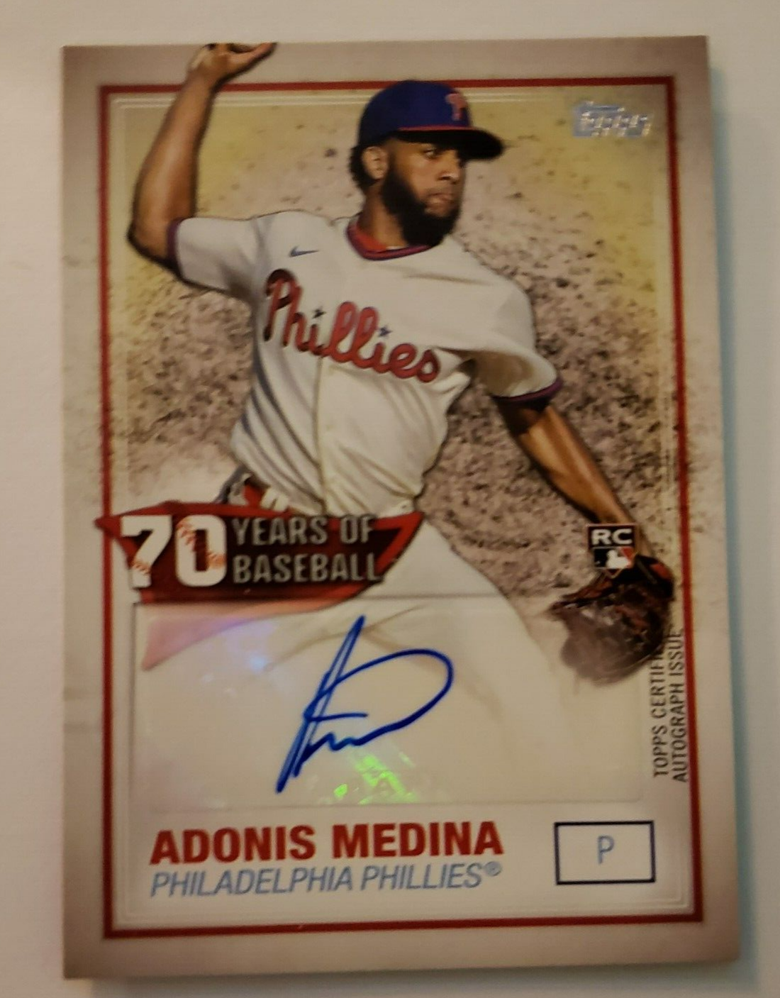 ADONIS MEDINA 2021 TOPPS BASEBALL 70 YRS OF BASEBALL AUTO CARD" | eBay