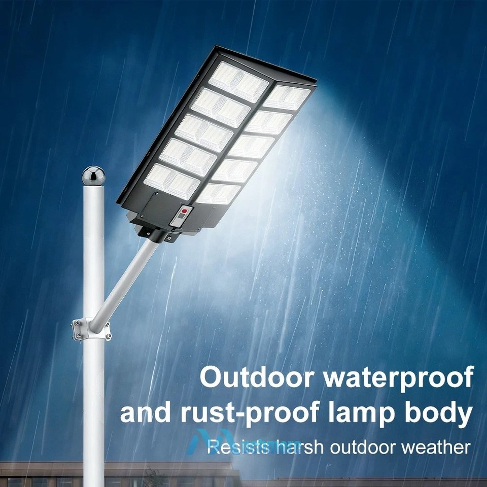 11000W Solar Street Light Super Bright Commercial Outdoor Road Dusk to ...