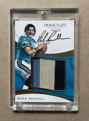 MARK BRUNELL 2017 IMMACULATE FOOTBALL TRIPLE RELIC AUTOGRAPH SN#36/99 ...