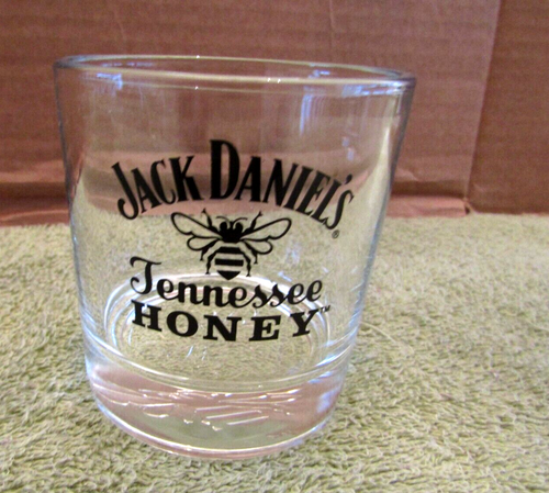SET OF (3) JACK DANIELS "TENNESSEE HONEY" BEE DESIGN TUMBLER 8 OZS 3 1/ ...