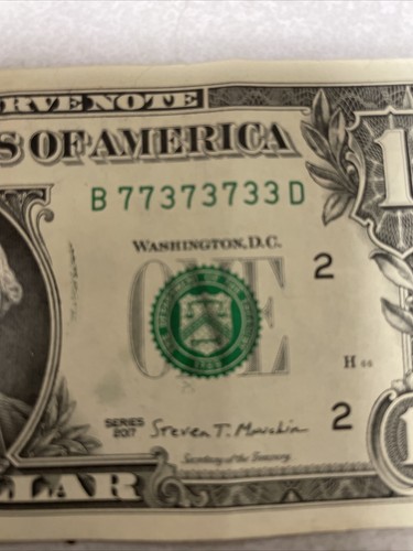 2017 （ONE DOLLAR）NOTE，BILL-BINARY FANCY SERIAL RARE | eBay UK