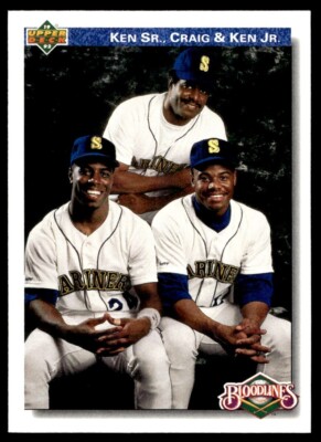 1992 Upper Deck Ken Griffey Sr./Ken Griffey Jr./Craig Griffey A31 ...