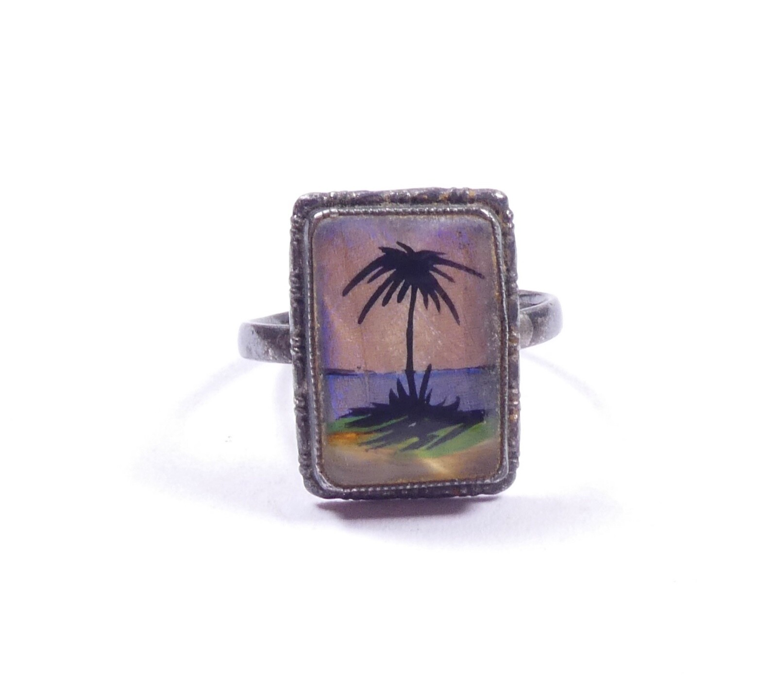 Thomas L Mott Ring Butterfly Wing Art Deco 925 Sterling Silver Palm ...