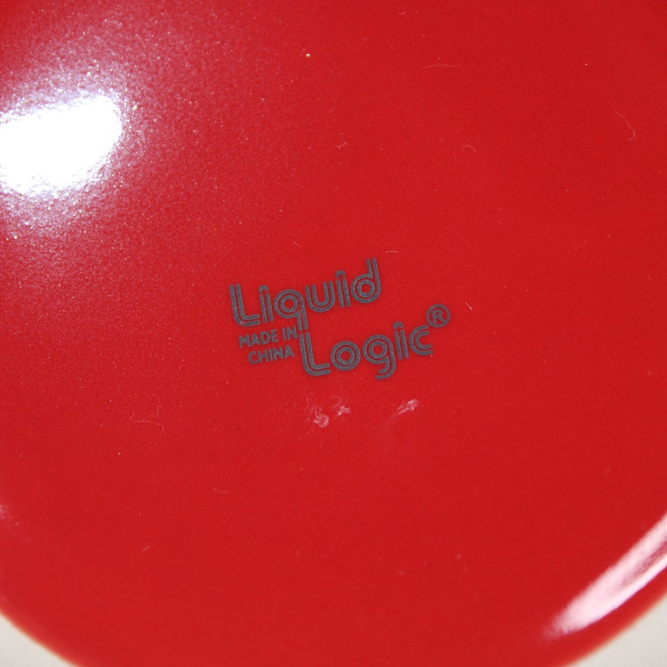 Liquid Logic Coffee Mug Red And White Logo Tea Cup Speckled Bullseye ...