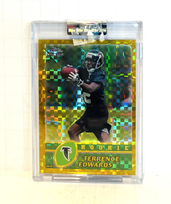 #094/101 Terrence Edwards 2003 Topps Chrome Xfractor Encased Football ...