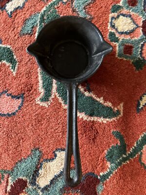 Cast Iron Wax Ladle VINTAGE Double Pour Spout Unmarked GRISWOLD ...